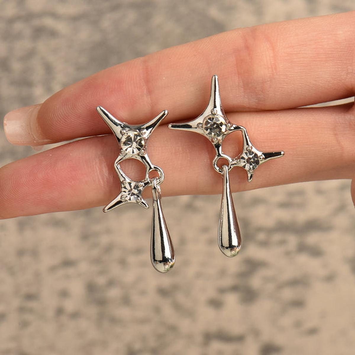 Elegant Water Drop Stud Earrings 925 Silver Gold Plated – Herwick