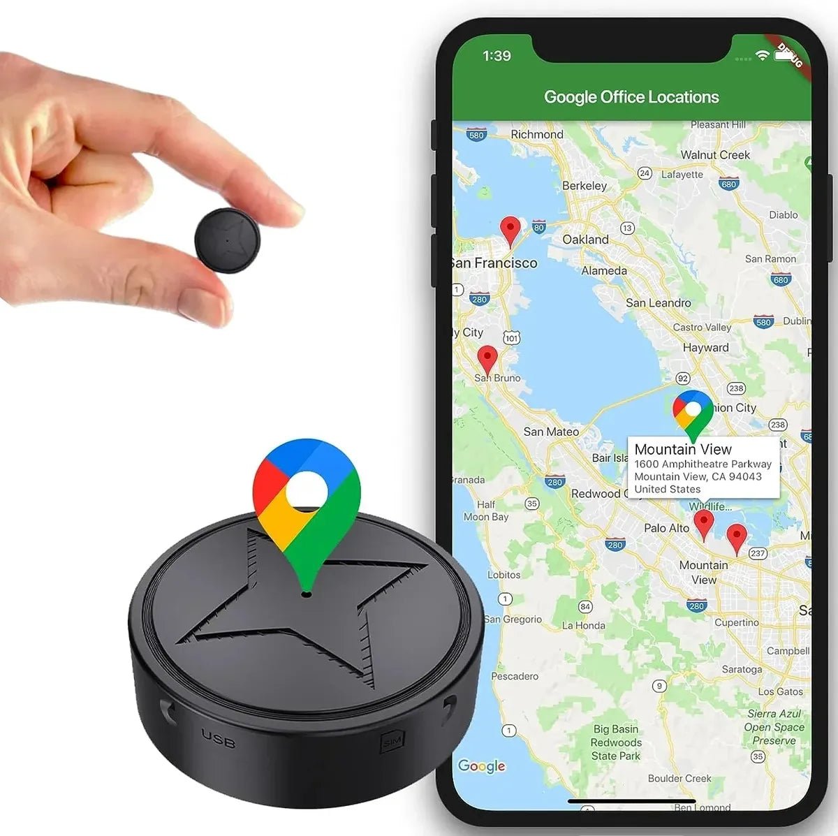 Magnetic Compact GPS Tracker – Herwick